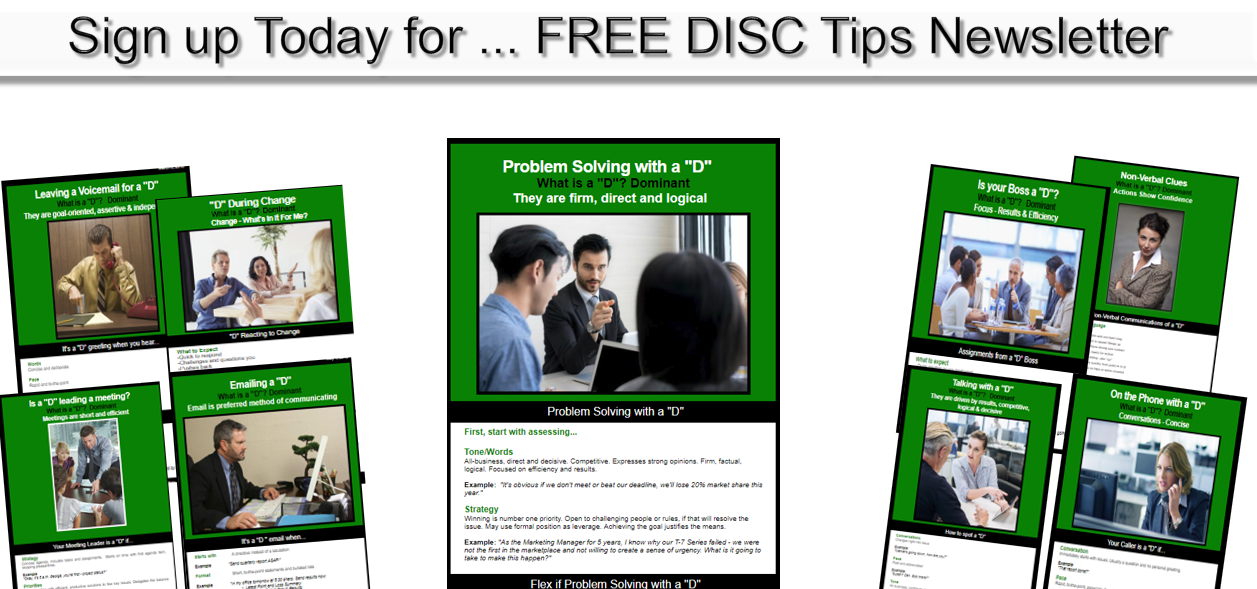 DISC Tips Sign Up – DISC Certification